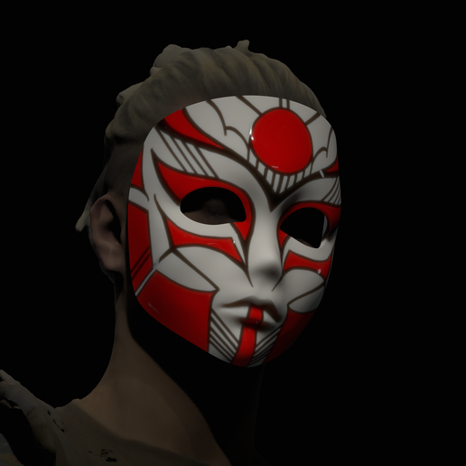 🎃 Japanese Dolly Mask Puppet Anime Face・ STL File for 3D printing・Cults