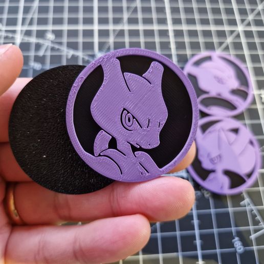 🐉 Mewtwo Pokemon coin (V2.0)・ STL File for 3D printing・Cults