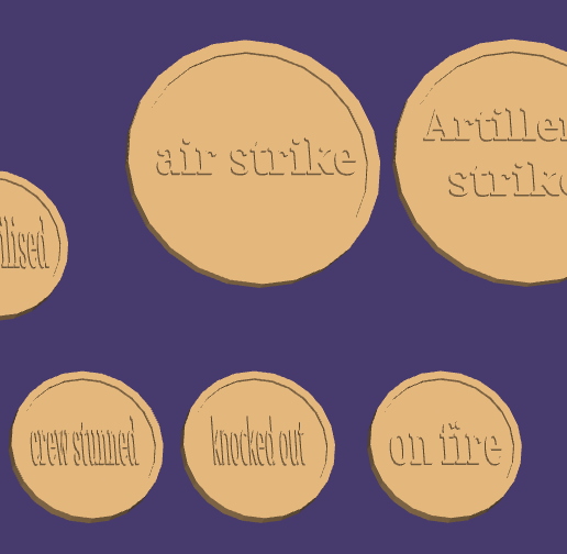 🔩 Bolt action Vechicle condtion, air strike and artillery tokens・Free ...