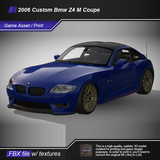 🚗 2006 custom bmw z4 m coupe・Fichier 3D pour Impression 3D・Cults