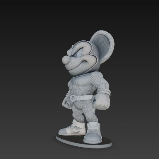 🐁 Stylized Knit Mickey Mouse Figure – Muscular and Aggressive Reimagining・ STL File for 3D ...