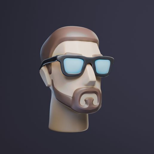 OBJ file Gordon Freeman Stylized Head 😤 ・Design to download and 3D ...