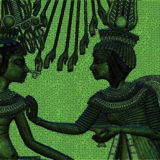 🇪🇬 tutankhamun and Wife Ankhesenamun Relief 3d printable model cnc・ 3D ...