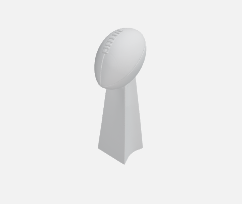 🥣 Super Bowl Trophy・ OBJ File for 3D printing・Cults