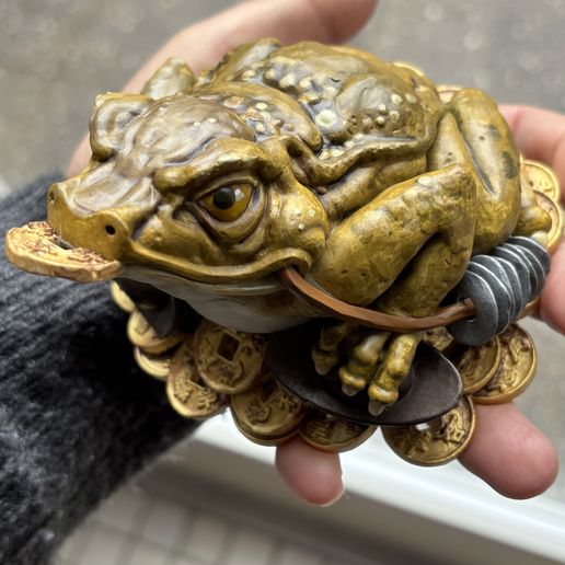 🥠 Fortune Frog - Sculpture・3D Print・Cults