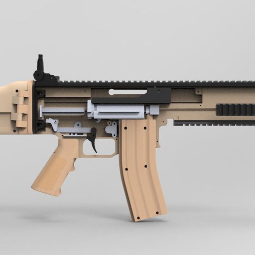 🔫 FN Scar airsoft gun DIY (STEP, SolidWorks, STL)・ STL File for 3D ...