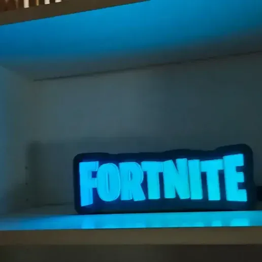 🪞 Fortnite 3D-LED Lightbox no ams needed・ STL File for 3D printing・Cults