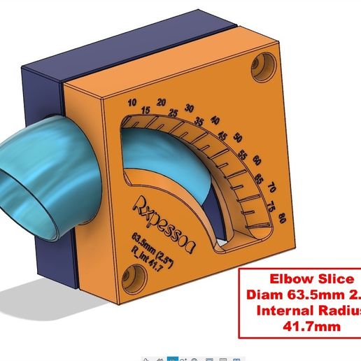 🚗 Elbow Cut (D63.5mm 2.5" Rint41.7)・ STL File for 3D printing・Cults