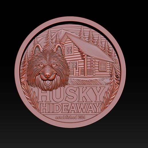 🚩 Husky Hideaway 2.5D Bas Relief – STL | OBJ | ZTL・ 3D File for 3D ...