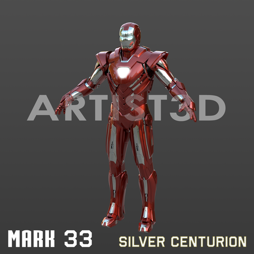 👨 Iron Man Mark 33 "SILVER CENTURION" cosplay traje completo・Archivo 3D ...