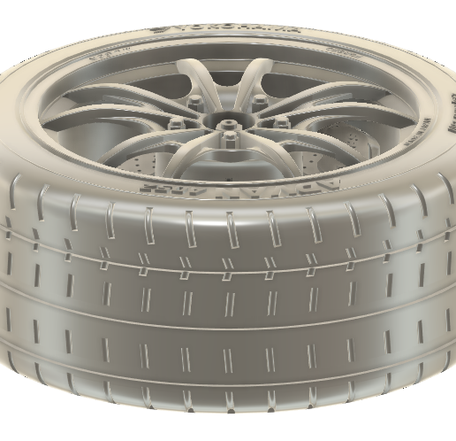 🥄 1/24 17x8.5 Mugen MF10 wheels & Spoon Monoblock Brake Set・ 3D File ...
