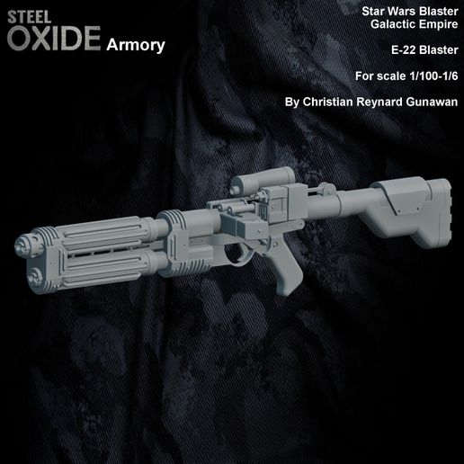 Miniature Blaster E-22 blaster rifle・ STL File for 3D printing・Cults