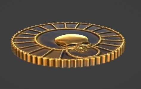 STL file Skull coin / token 💀 ・3D print design to download・Cults