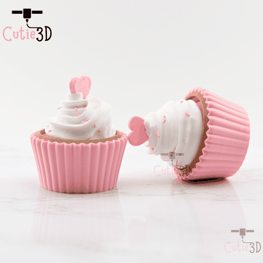 💜 Cutie3D Twisty Clicker Valentine Heart Cupcake - Cute Valentine Gifts ...