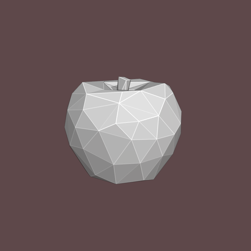 🍎 Low Poly Apple – Geometric Apple 3D Model・Free STL File for 3D ...