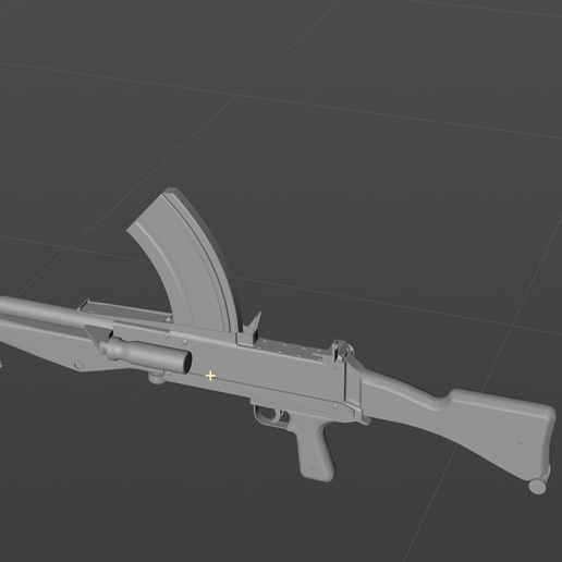 🔫 British "Besal" machine gun digital model material・ OBJ File for 3D ...