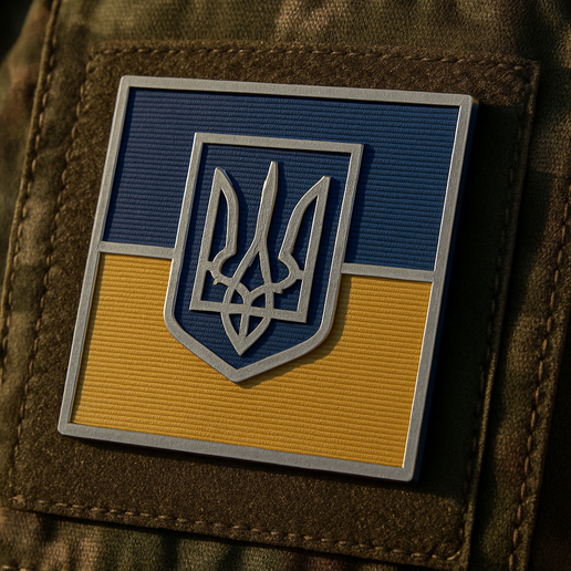 🇺🇦 Ukraine Flag Patch – 3D Printable Multicolor STL & 3MF (Tryzub Emblem)・ STL File for 3D ...