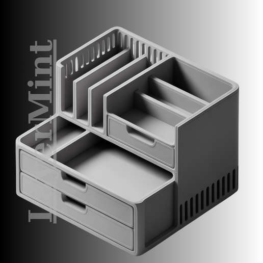 📁 Large Dual Drawer Desk Organizer - STL File for 3D Printing・ 3D File ...