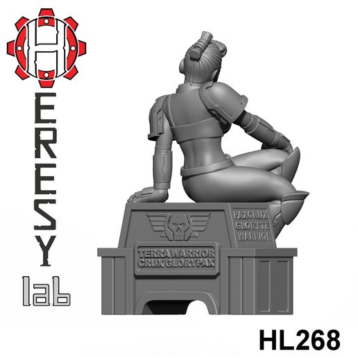 STL file HL268 - Heresylab - Imperial Fist Marine Pinup Girl 🤜 ・Model to download and 3D print・Cults