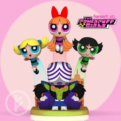 🆓 The Powerpuff Girls - The Super Powerpuff Girls・ STL File for 3D ...