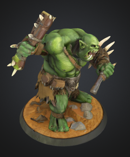 ♾️ Fantasy Orc Warrior Figure | Miniatures・ STL File for 3D printing・Cults