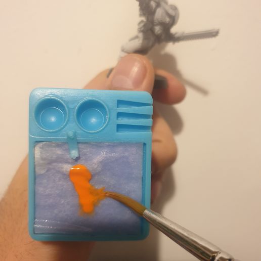 🎨 Finger/hand palette・Free STL File for ・Cults