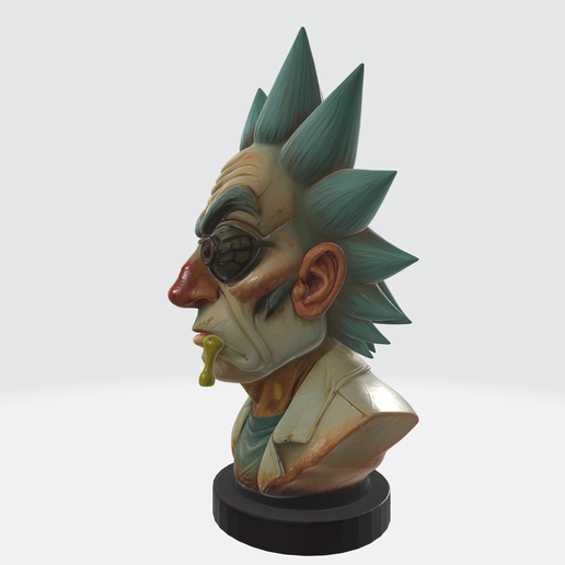 👤 Rick Sanchez Bust – Cyberpunk Steampunk・ 3D File for 3D printing・Cults