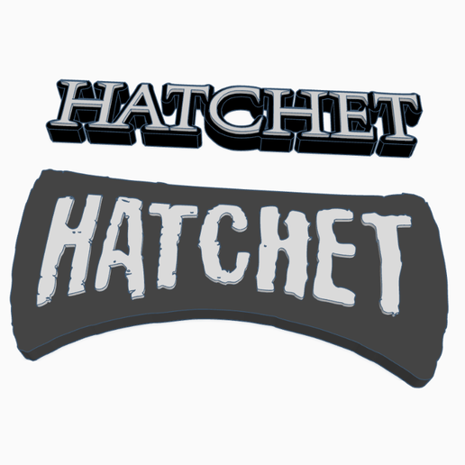 👾 2x HATCHET Logo Display by MANIACMANCAVE3D・ STL File for 3D printing ...