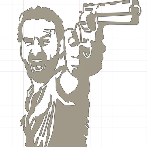 rick grimes stencil