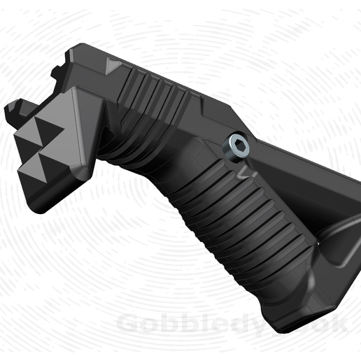 🔫 Angled_Fore-Grip・ 3D File for 3D printing・Cults