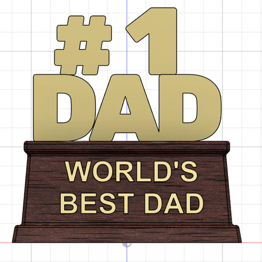 🎁 #1 Dad Desktop Plaque – 3D Printable Father’s Day Display Gift (OBJ ...