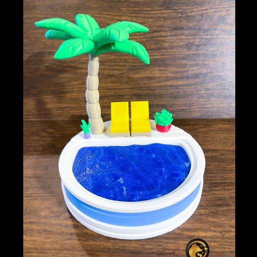 🎱 Pool Party Diorama・ 3D File for 3D printing・Cults