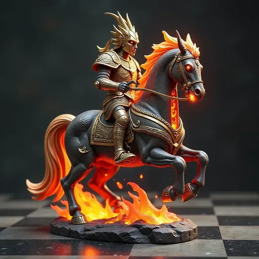 STL file The Infernal Knight ♞ (Chess) ♟️ ・3D printable model to ...