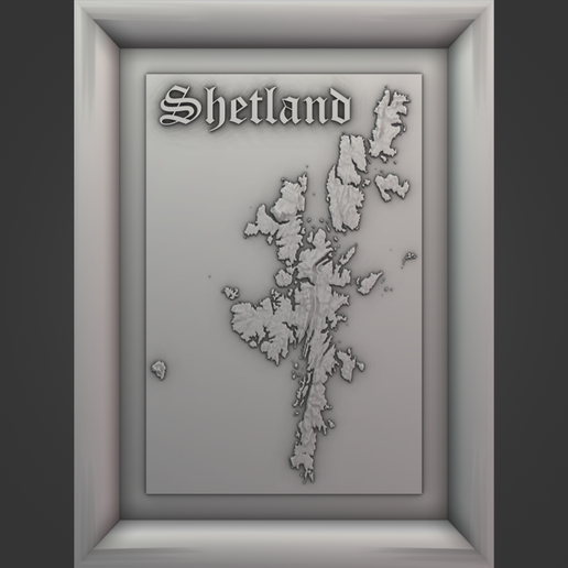 🏴󠁧󠁢󠁳󠁣󠁴󠁿 Shetland Islands 3D Relief・ STL File for 3D printing・Cults