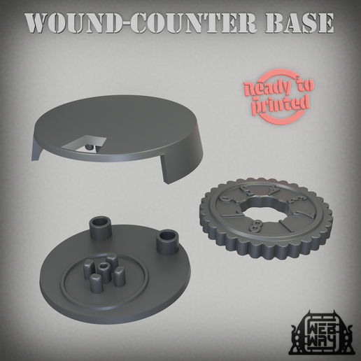 ⚔ Wound-counter base 25mm・ STL File for 3D printing・Cults