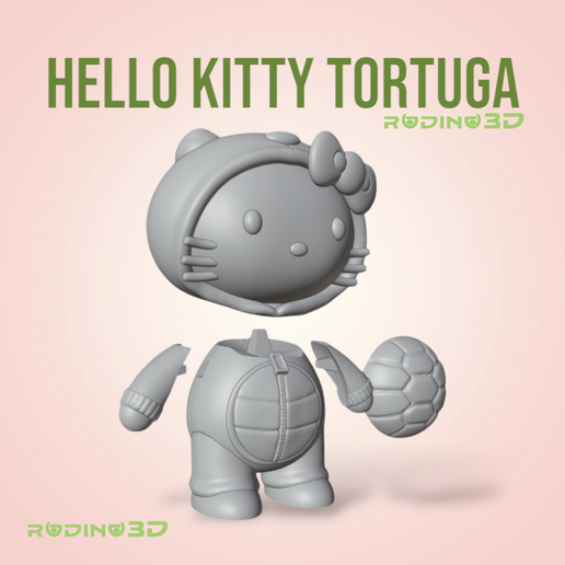 STL file Hello kitty turtle - Hello kitty turtle 👋 ・3D printer model to ...