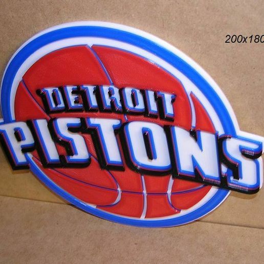 STL file Detroit Pistons, basketball, poster, sign, sign, logo, print3d ...