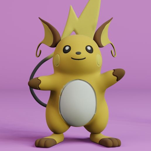 🐉 Raichu・ STL File for ・Cults