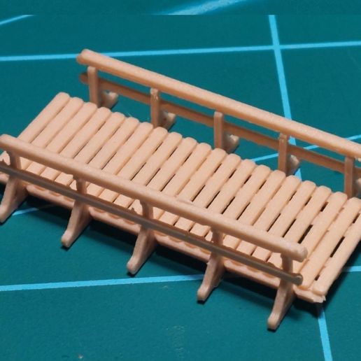🤏 [ZM N scale] Small wooden bridge (FDM)・ STL File for 3D printing・Cults