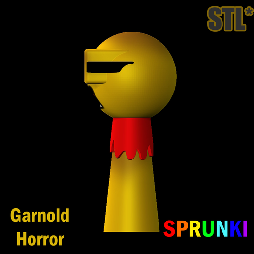 🦸 3D Sprunki Incredibox Garnold Horror Sprunki STL 3D Character Fanart ...