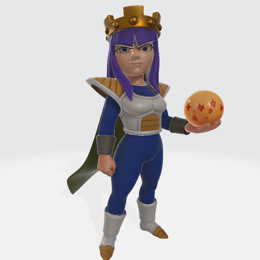 👸 Clash of Clans DBZ Heroes Proud Queen・ STL File for 3D printing・Cults