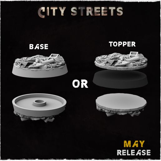 🏙️ City Streets - Bases & Toppers (Big Set++)・ 3D File for 3D printing ...