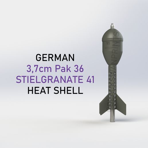 🐚 WW2 German Stielgranate 41 HEAT Shell・ 3D File for 3D printing・Cults