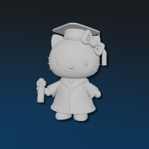 👋 Hello Kitty Graduate - Celebrating a Great Achievement・ STL File for ...