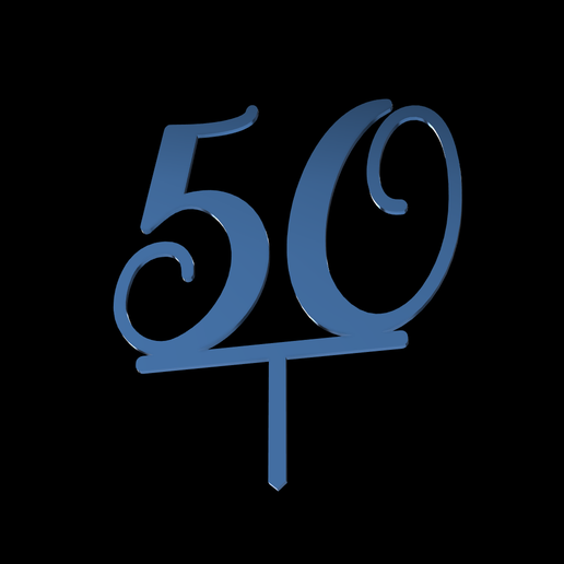 number 50 cake template