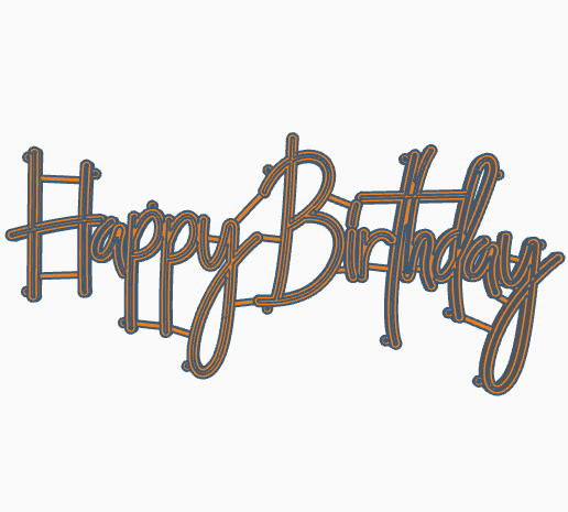 🎂 Happy Birthday Base for Neon Led・ STL File for 3D printing・Cults