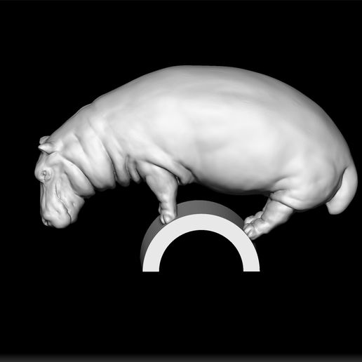Archivo STL Hippo - 3D Print Hippo - Hippopotamus Sculpture Design ...