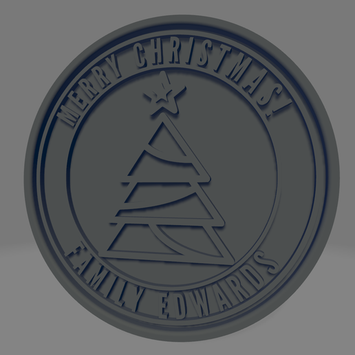 STL file The Edwards Family’s Personalized Christmas Coaster - Festive ...