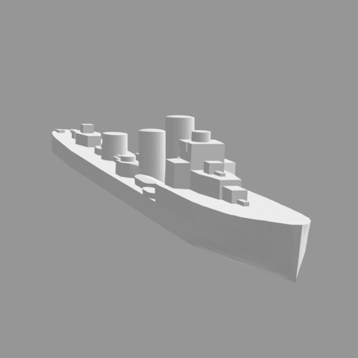 STL file HMS Walpole destroyer-SR escort 1:4800 WW2 ⛵ ・3D printable ...
