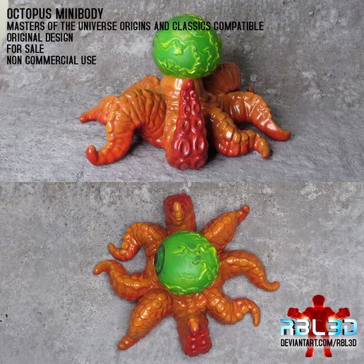 🐙 Octopus Minibody (Motu origins compatible)・ OBJ File for 3D printing ...